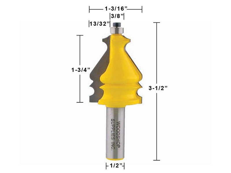 1-3/4" Architectural Molding Router Bit - 1/2" Shank - Yonico 16135 | eBay